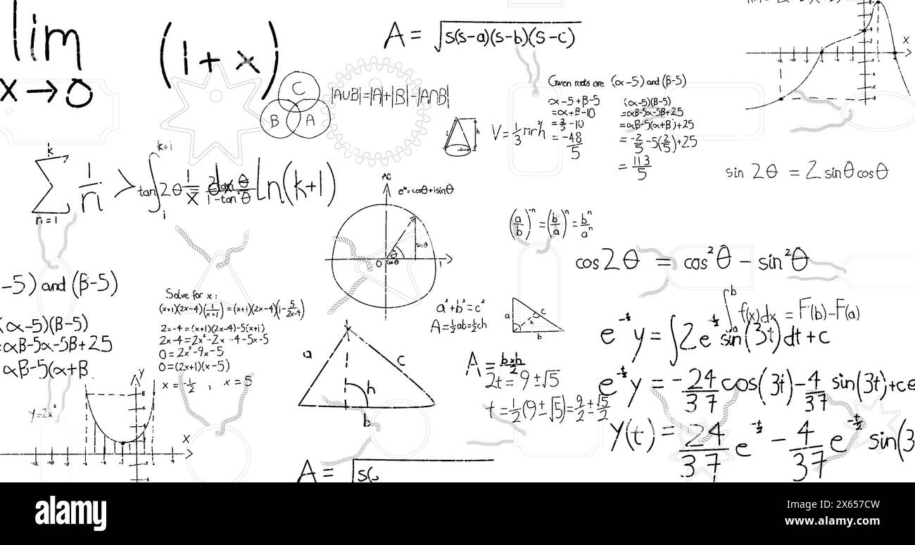 Math background Black and White Stock Photos & Images - Alamy