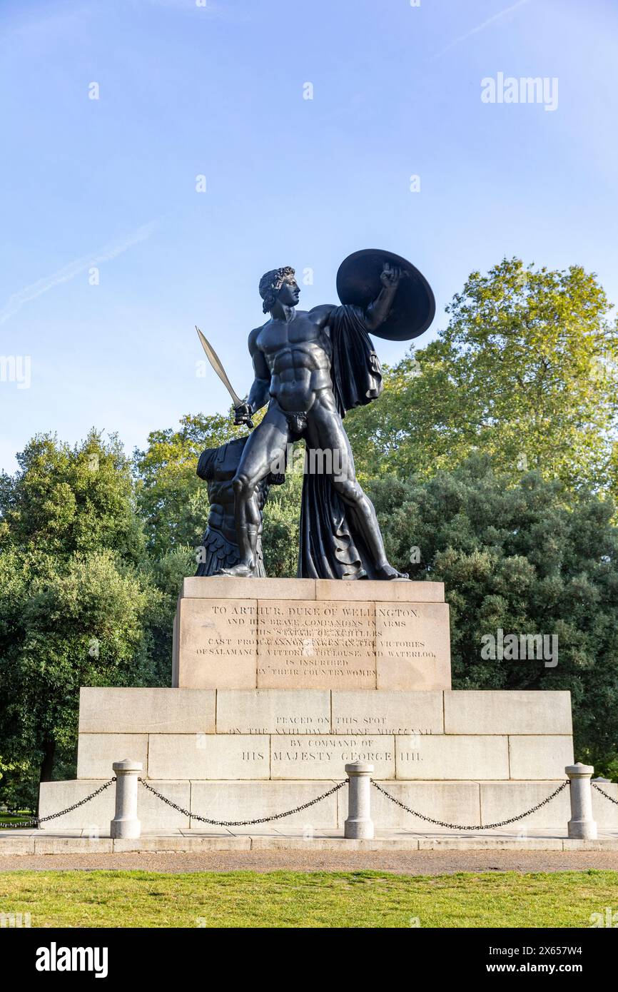 Bronze Statue of Achillies, monument to the Duke of Wellington sculpted ...