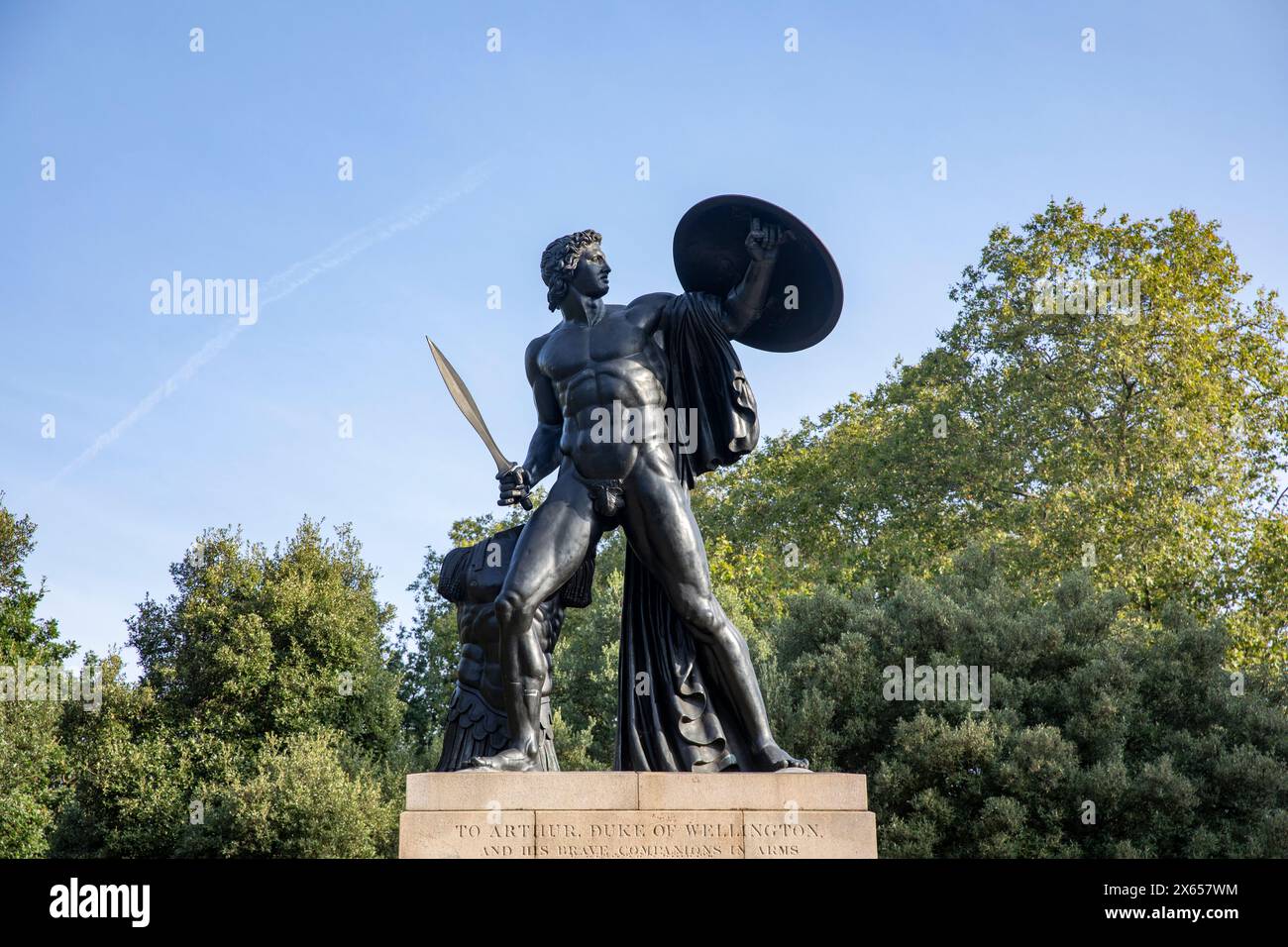 Bronze Statue of Achillies, monument to the Duke of Wellington sculpted ...