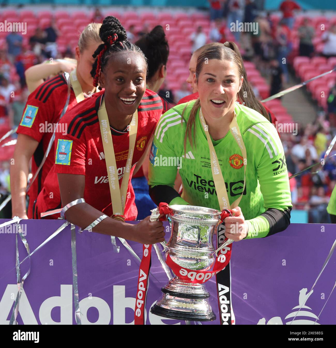 LONDON, ENGLAND - L-R Melvine Malard (on loan from Lyon)of Manchester ...