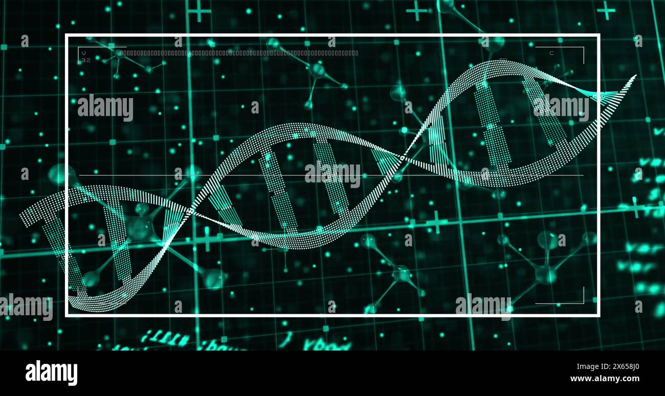 Animation dna strand over screens hi-res stock photography and images ...