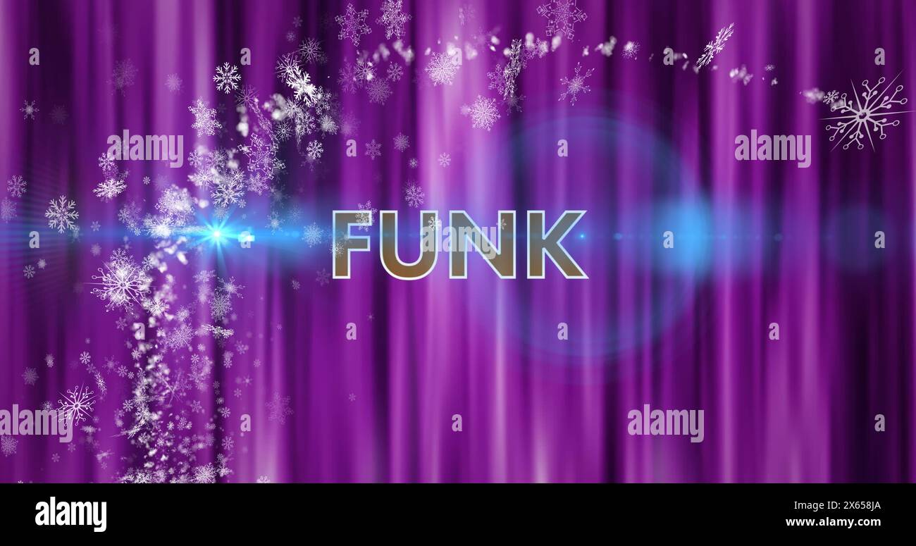 Animation funk text over digital hi-res stock photography and images ...