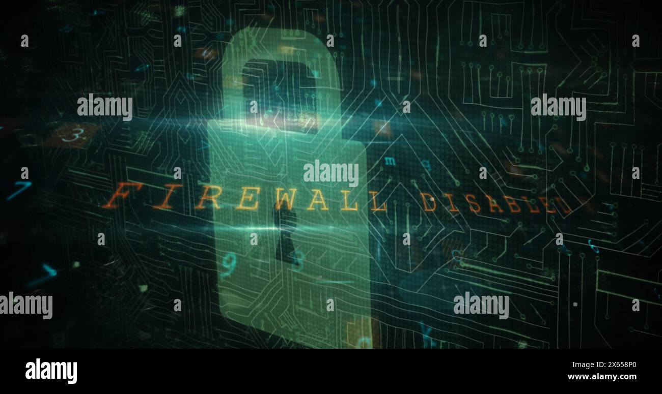 Lock symbol animation over data hi-res stock photography and images - Alamy