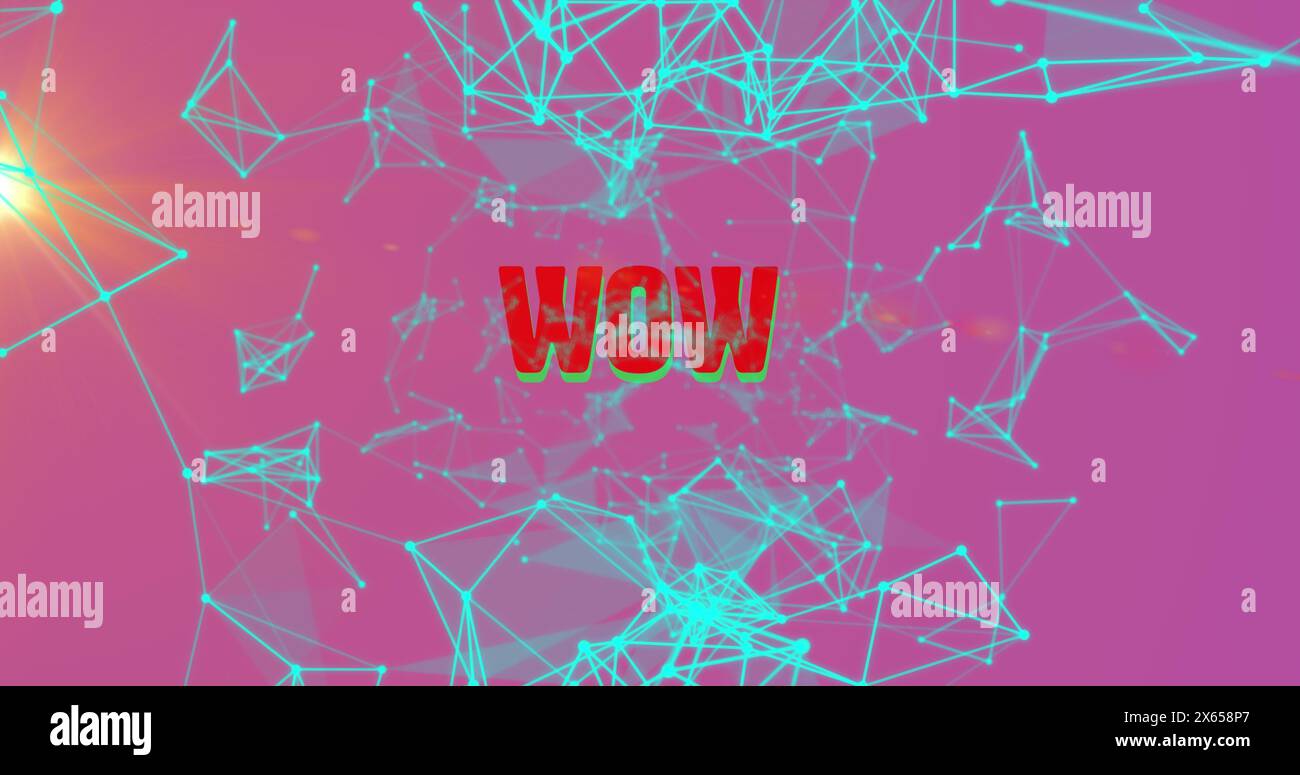 Animation wow text in pink hi-res stock photography and images - Alamy