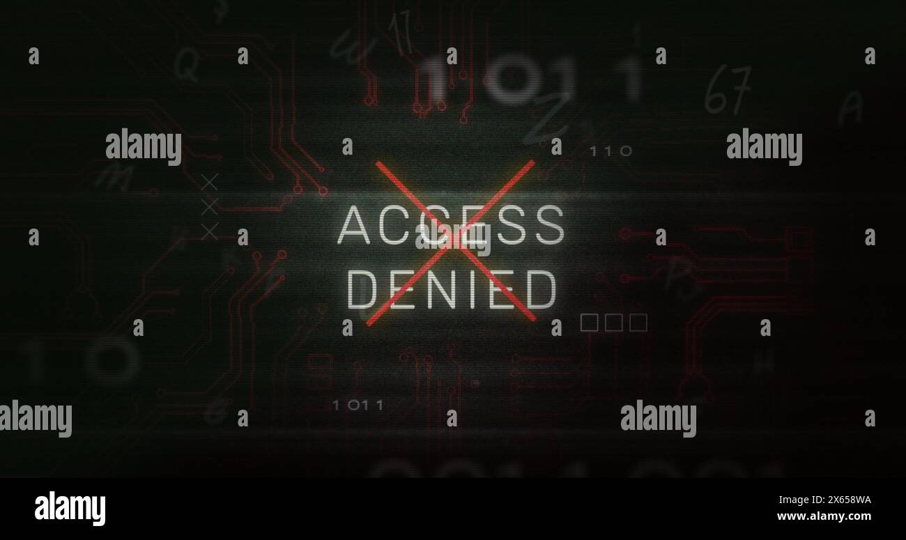 Animation access denied data processing hi-res stock photography and images - Alamy