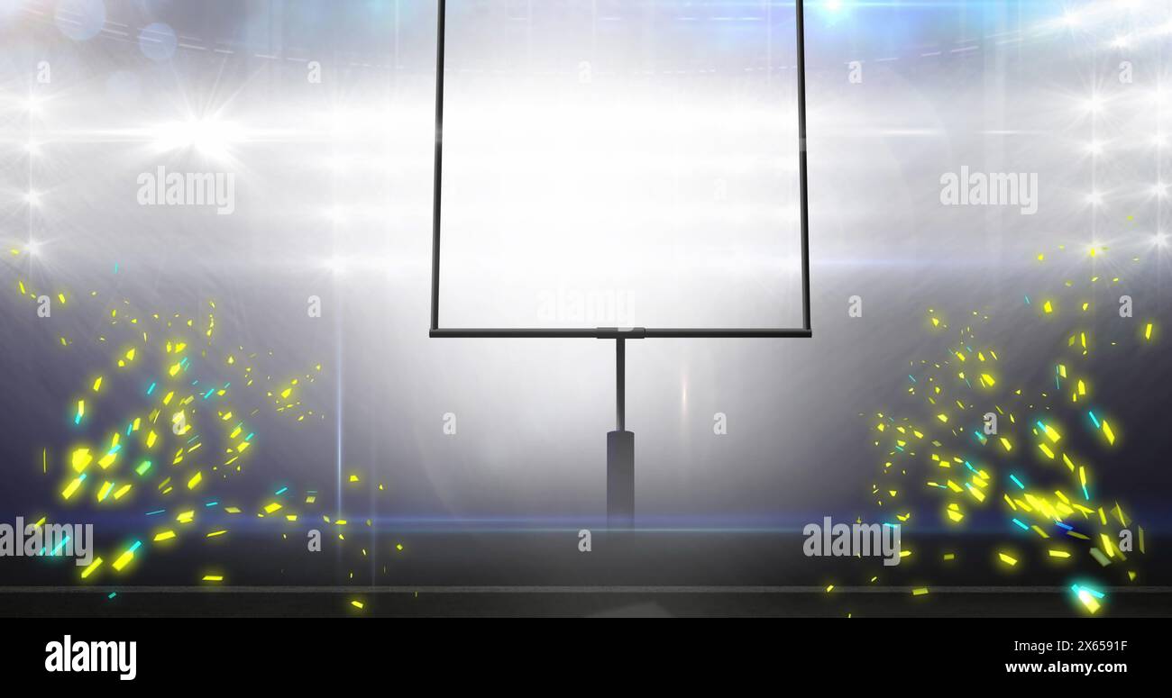 Image of sparks over american football stadium Stock Photo - Alamy