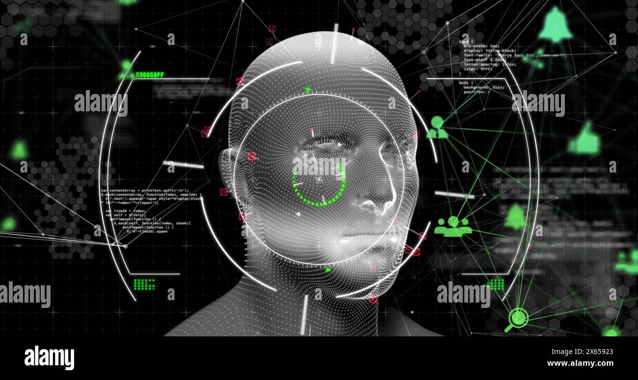 Digital human head animation over hi-res stock photography and images - Alamy
