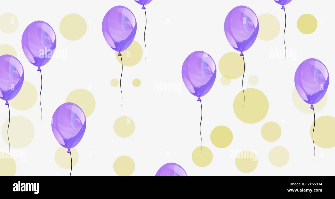 Image of balloons on colourful background Stock Photo - Alamy