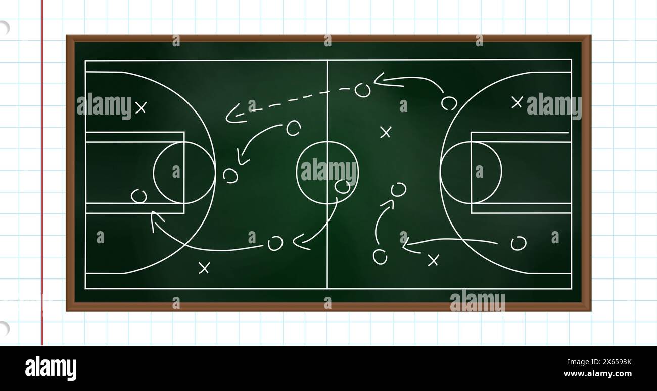 Image of game plan on board over white background Stock Photo - Alamy