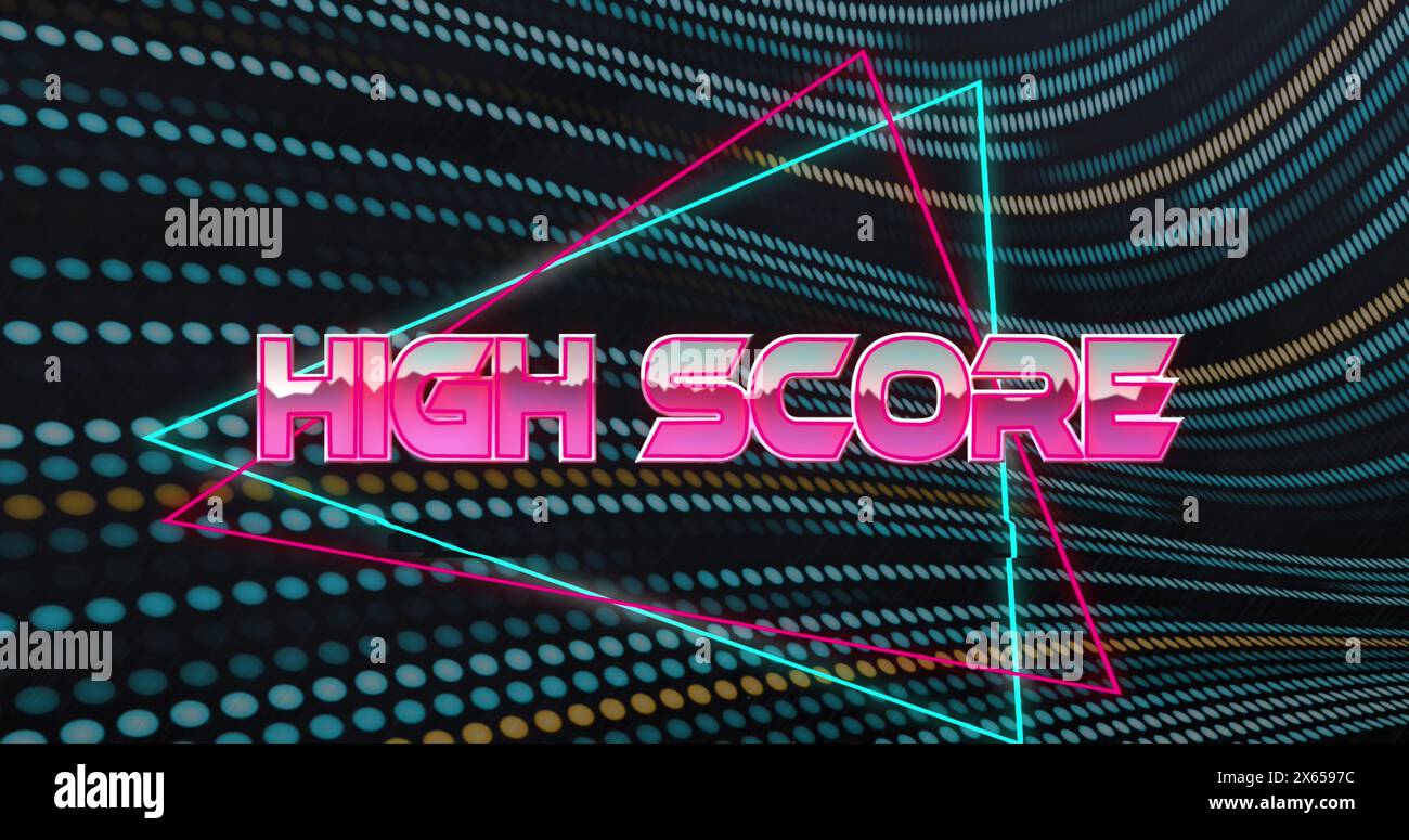 Animation high score text triangle hi-res stock photography and images ...
