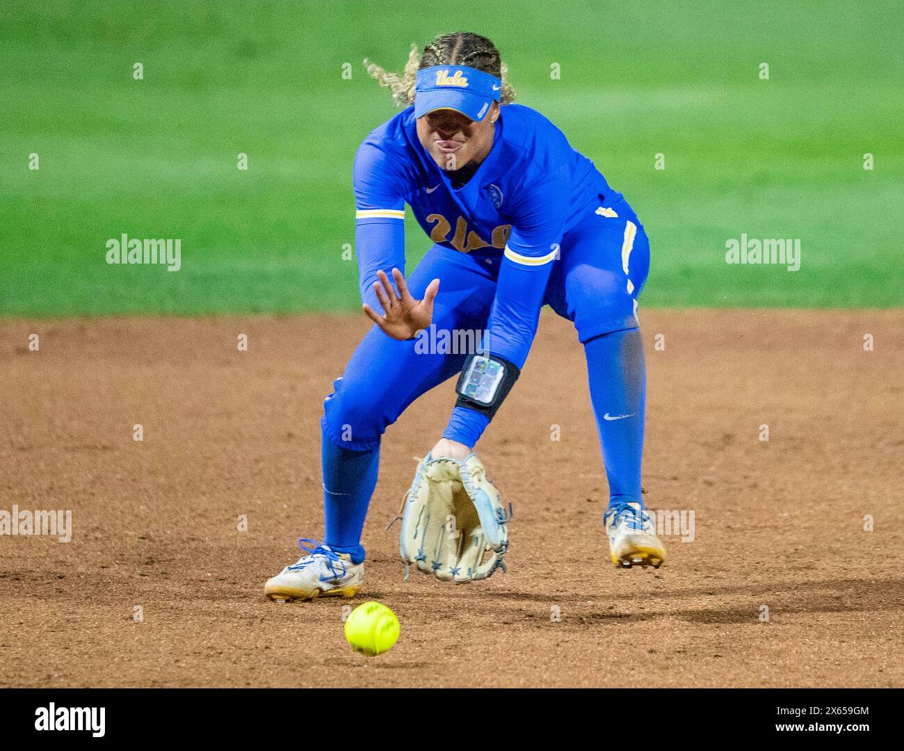 May 11 2024 Palo Alto CA U.S.A. UCLA shortstop Maya Brady (7) makes an ...