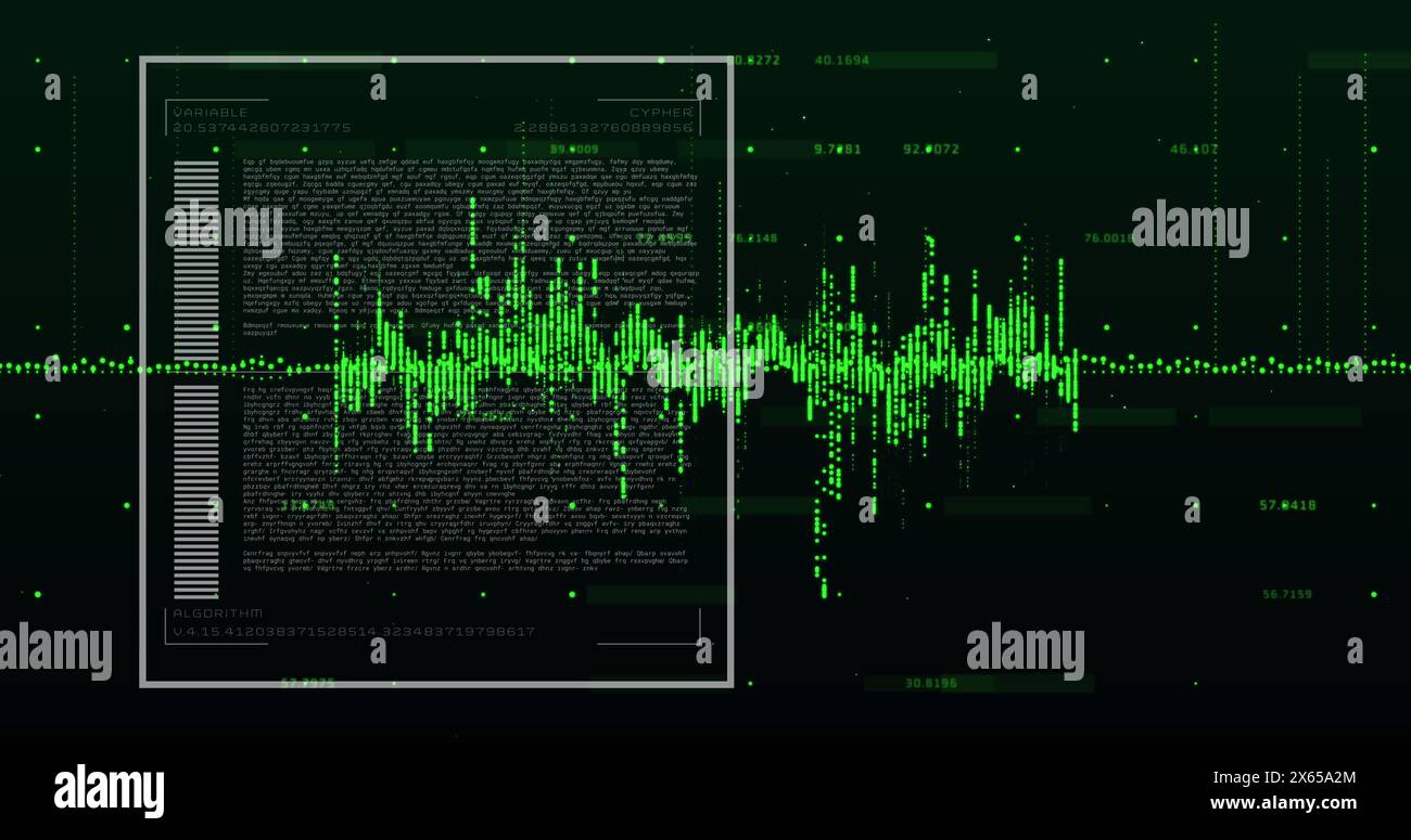 Image of graphs, loading bars, data and changing numbers over black background Stock Photo - Alamy