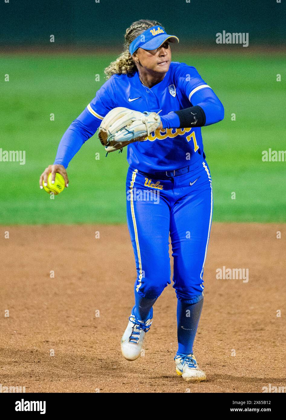 May 11 2024 Palo Alto CA U.S.A. UCLA shortstop Maya Brady (7)makes an ...