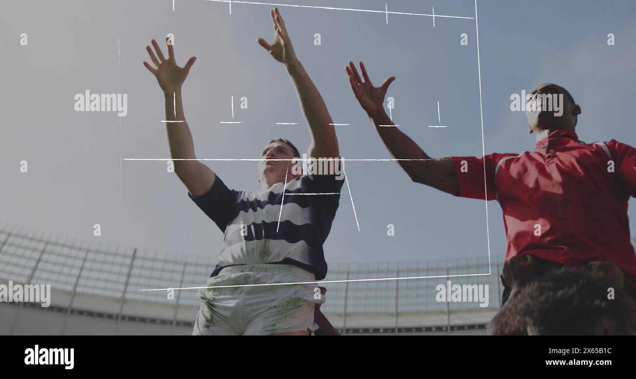 Soccer strategy animation over players hi-res stock photography and ...
