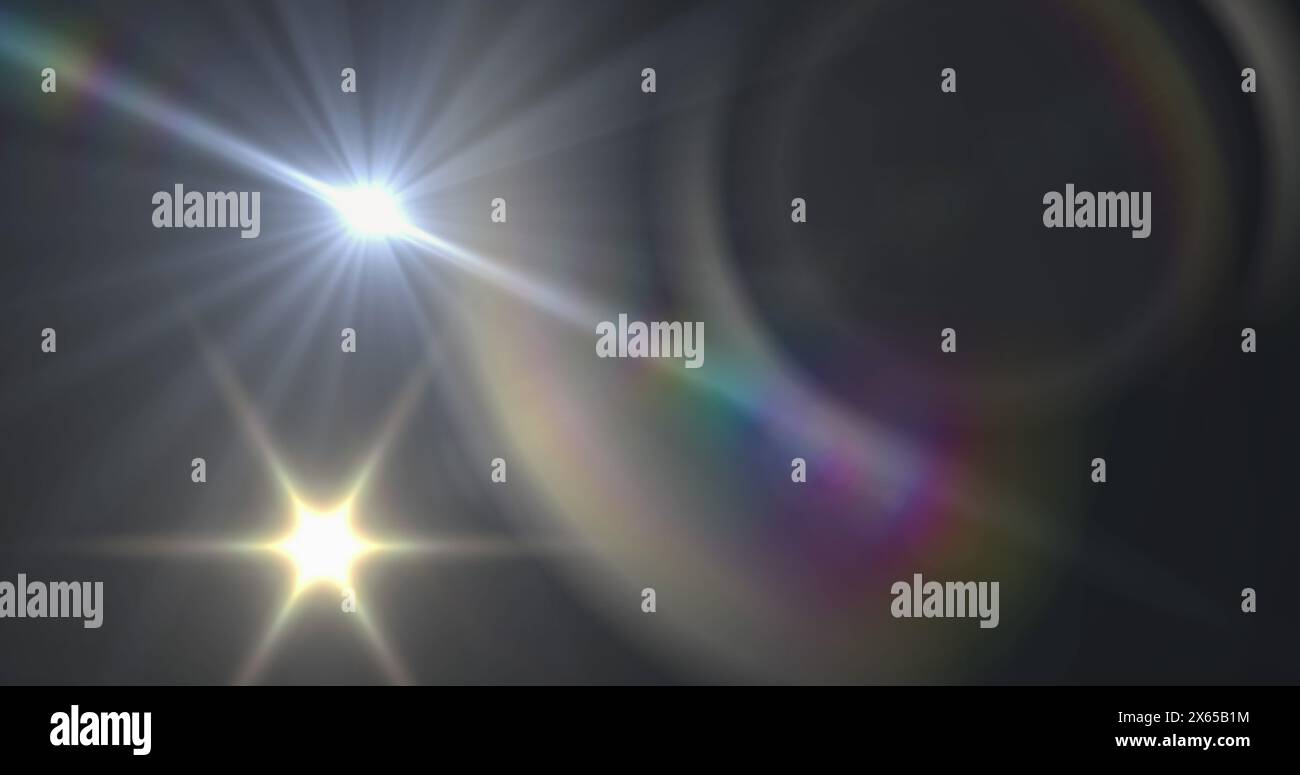 Animation multiple white spots light hi-res stock photography and ...