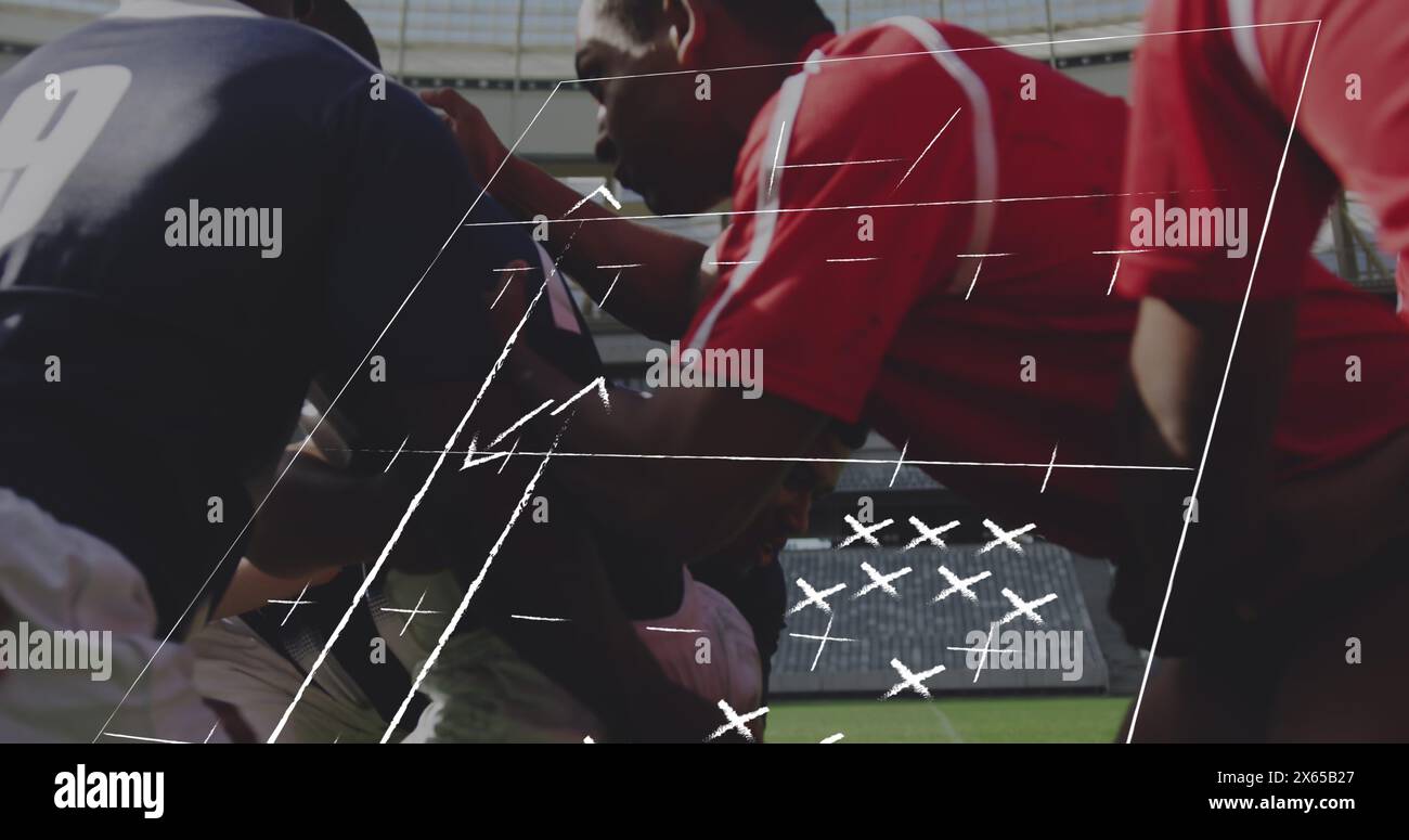 Soccer strategy animation over players hi-res stock photography and ...