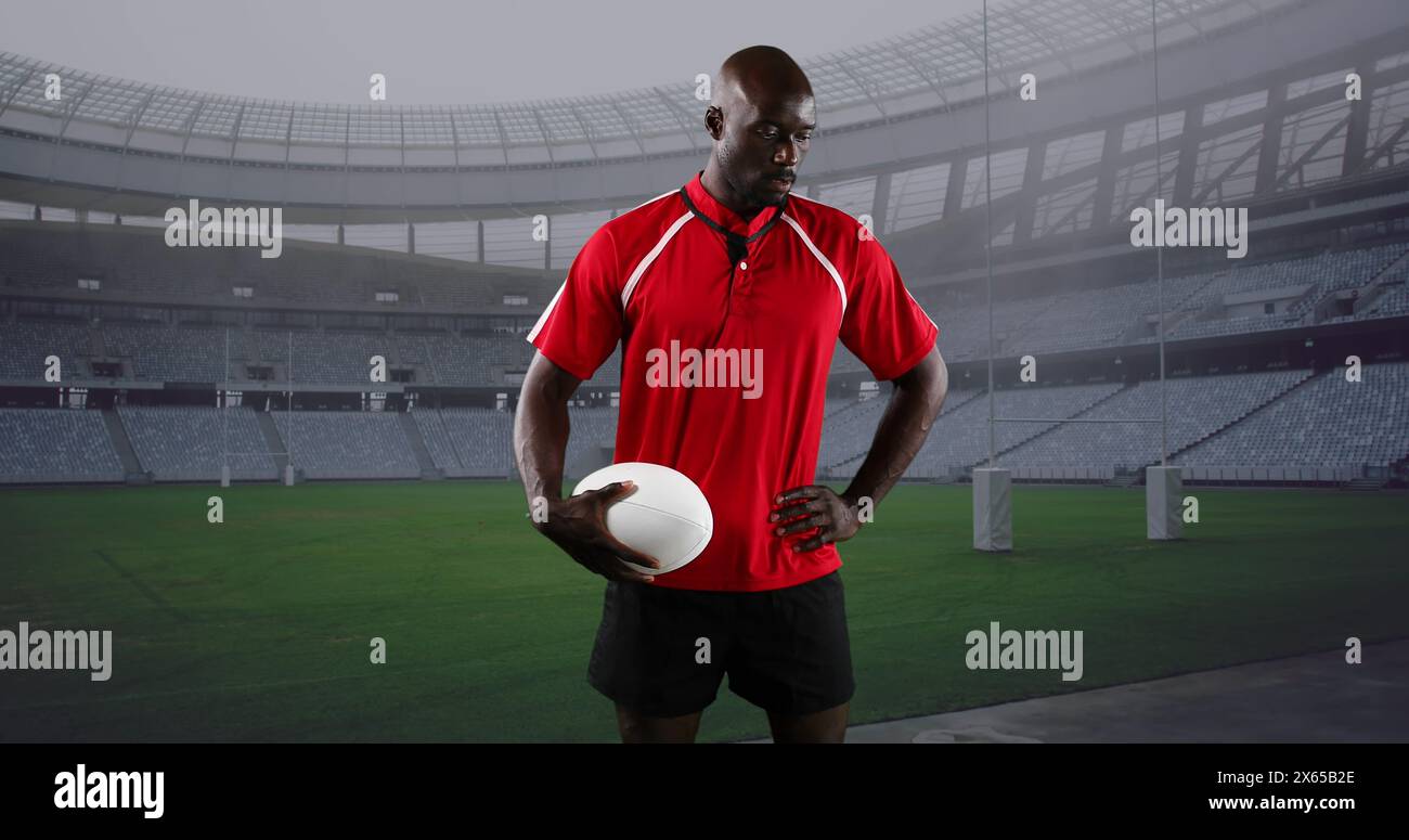 Digital animation american rugby player hi-res stock photography and ...