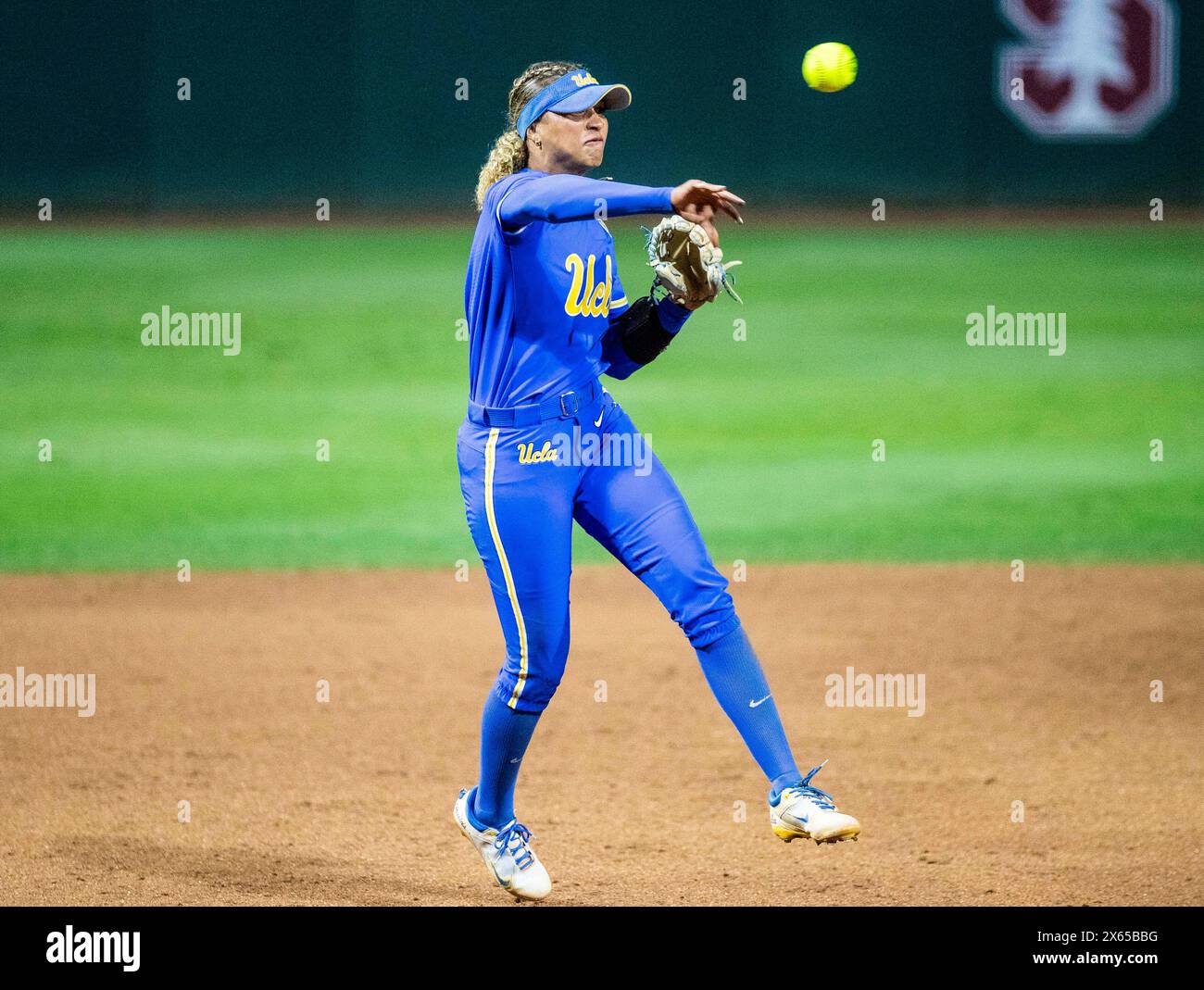 May 11 2024 Palo Alto CA U.S.A. UCLA shortstop Maya Brady (7)throws to ...