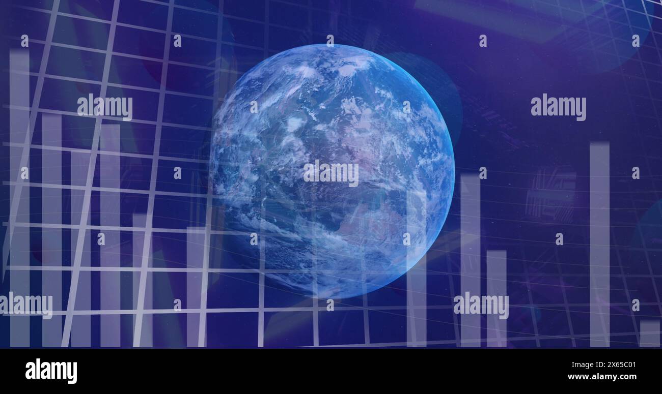 Animation graphs data world map hi-res stock photography and images - Alamy