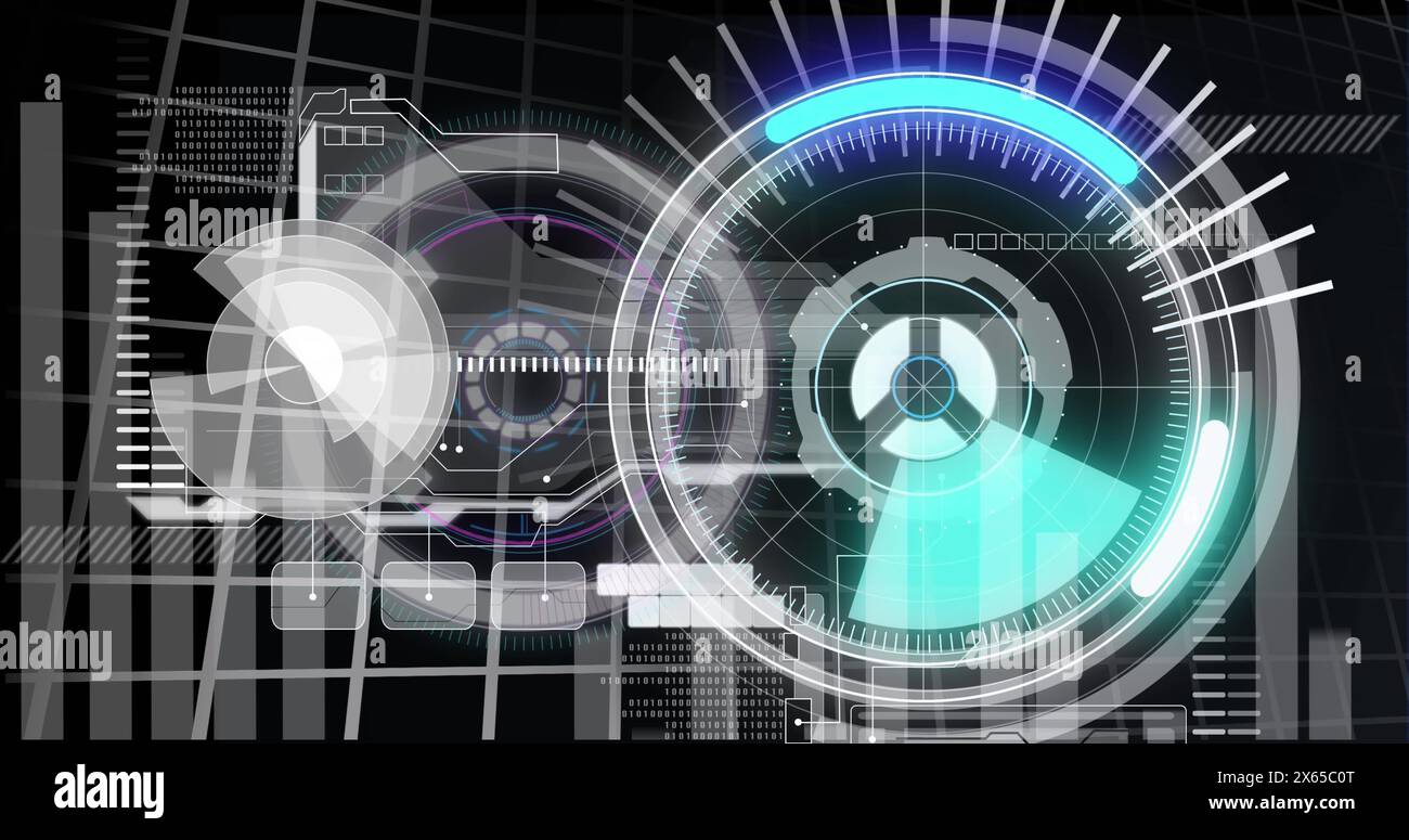 Animation processing circle data world hi-res stock photography and ...