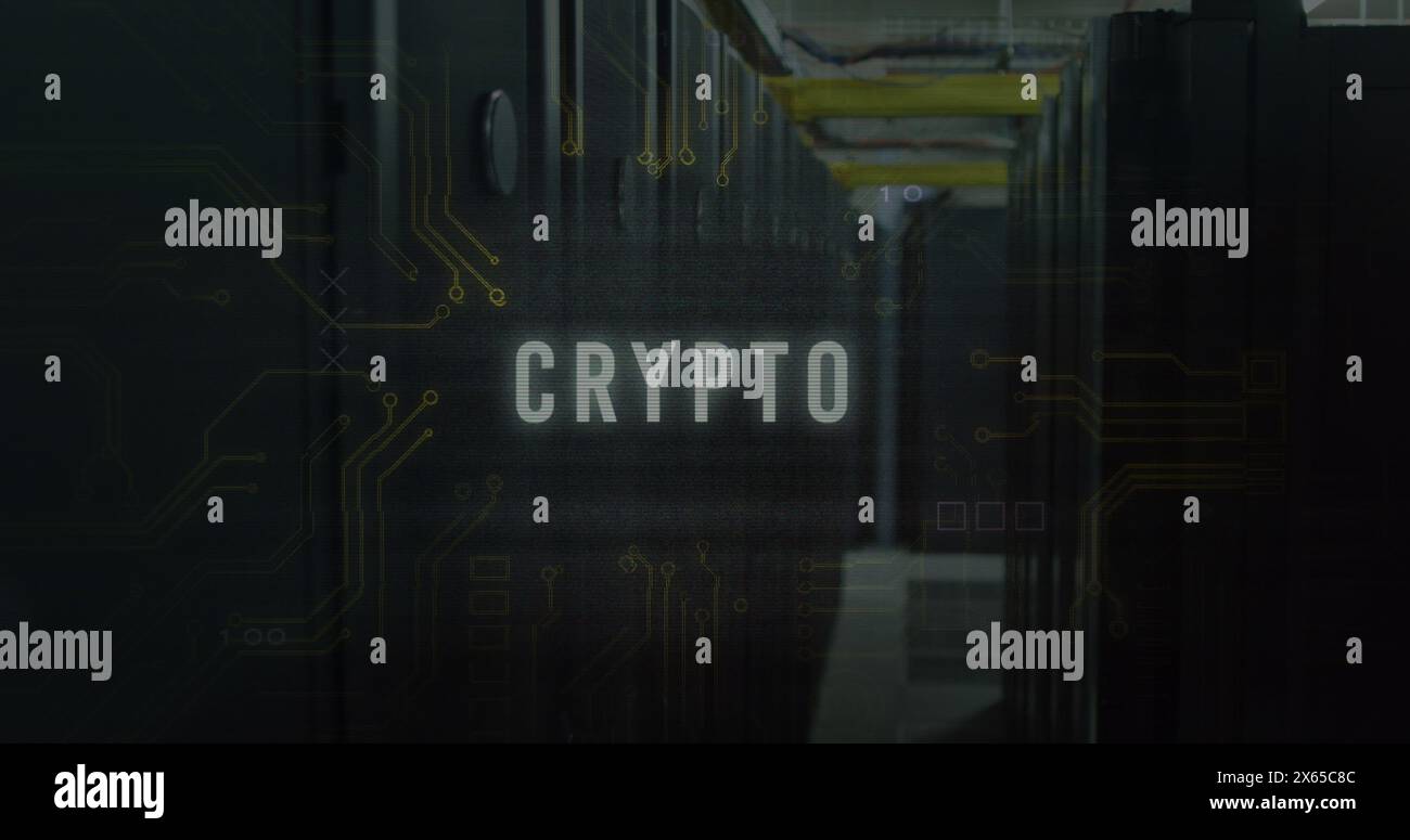 Animation crypto text computer circuit hi-res stock photography and ...