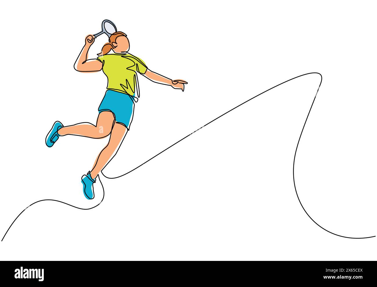 Badminton Jump Smash Clipart