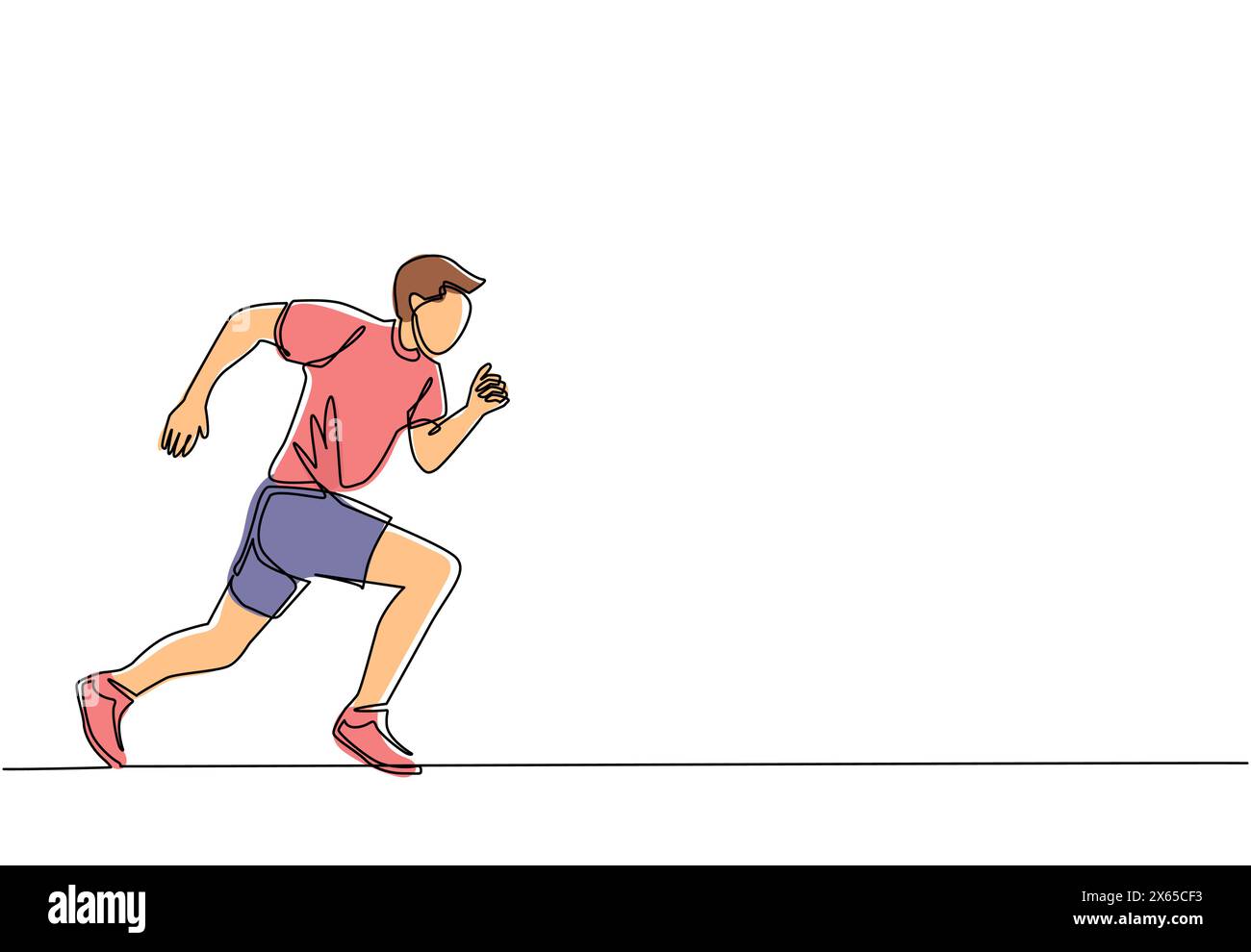 Man running on jogging track Stock Vector Images - Alamy