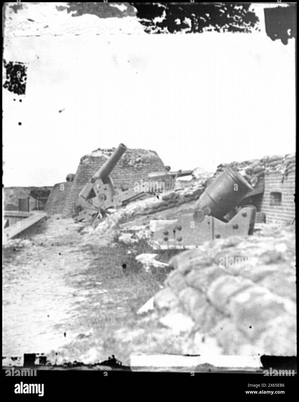 Fort Pulaski, Ga. Interior view of front parapet, Civil War Photographs ...