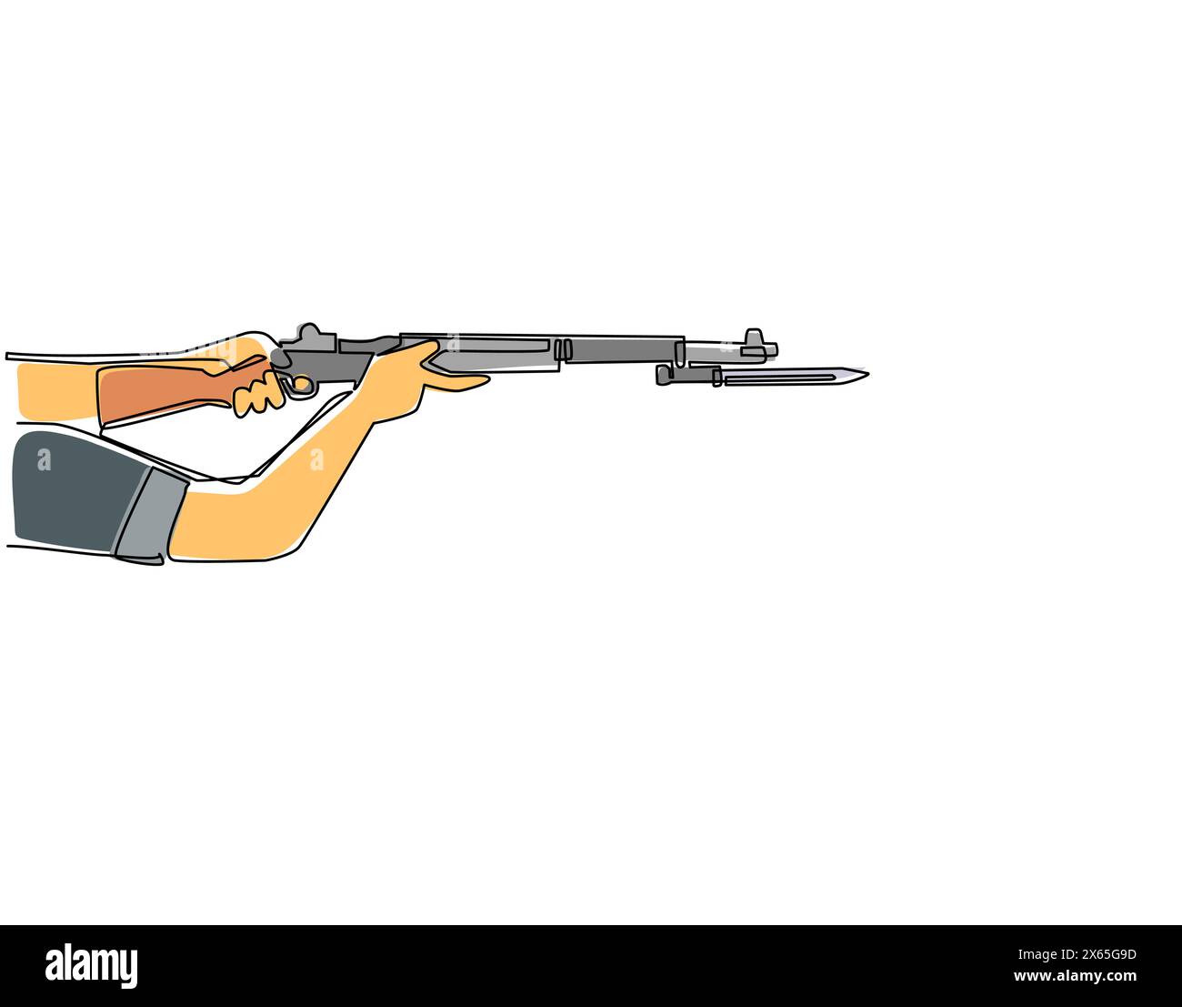 Knife attached gun hi-res stock photography and images - Alamy