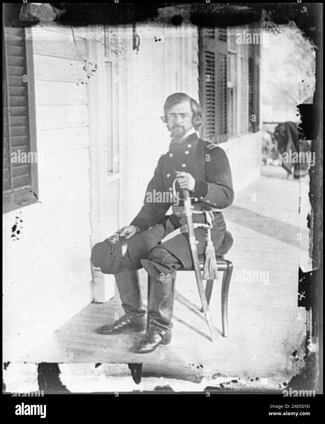 Beaufort, S.C. Gen. Isaac I. Stevens on same porch, Civil War ...