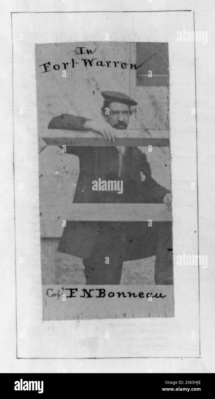 Capt. F.N. Bonneau, three-quarters length, standing, facing right; in ...