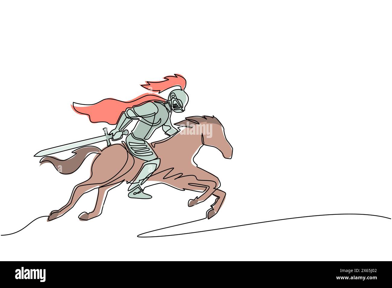 Knight riding horse medieval Stock Vector Images - Alamy