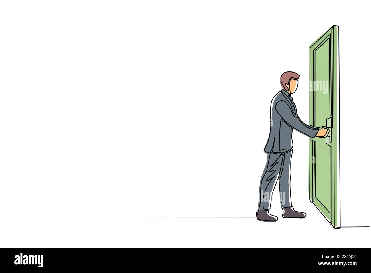 Man open door close Cut Out Stock Images & Pictures - Alamy