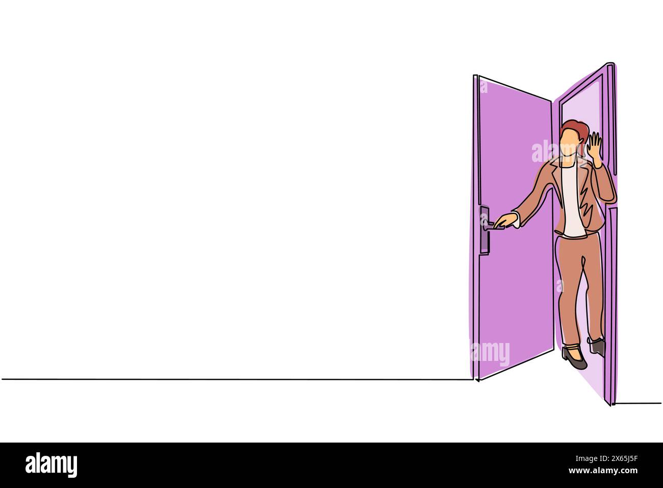 Standing doorway home Stock Vector Images - Alamy