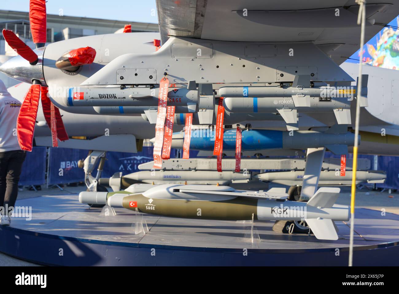 ISTANBUL, TURKIYE - MAY 01, 2023: Baykar Bayraktar Akinci in Teknofest ...