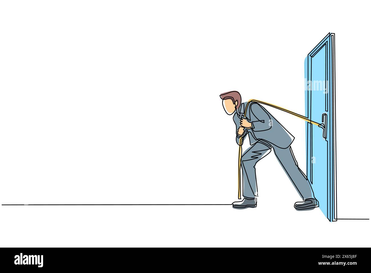 Worker problem door Stock Vector Images - Alamy