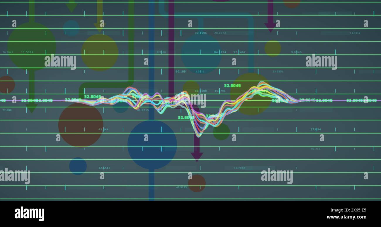 Colorful data chart animation over hi-res stock photography and images ...