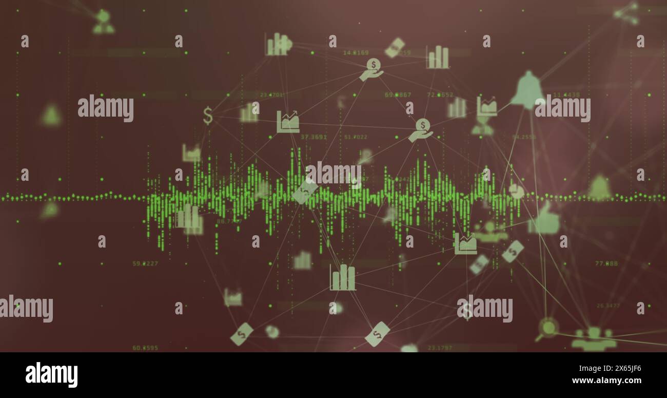 Animation icons networks data processing hi-res stock photography and images - Alamy