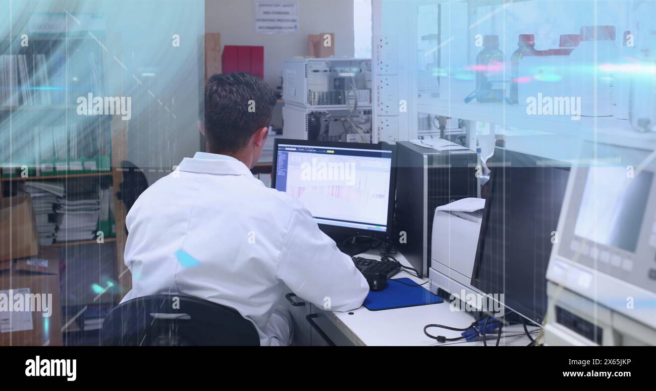 Animation chemical formulas over scientist hi-res stock photography and images - Alamy