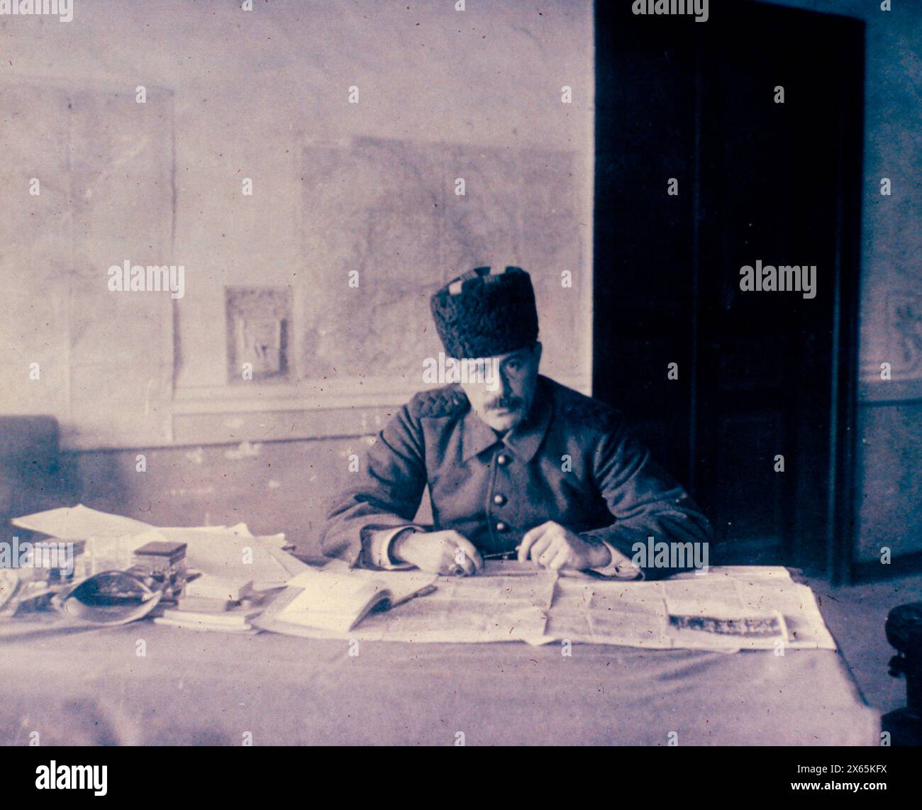 General Abdul Kerim Pasha, Turkish Commander in WW1, Russian front 1917 ...