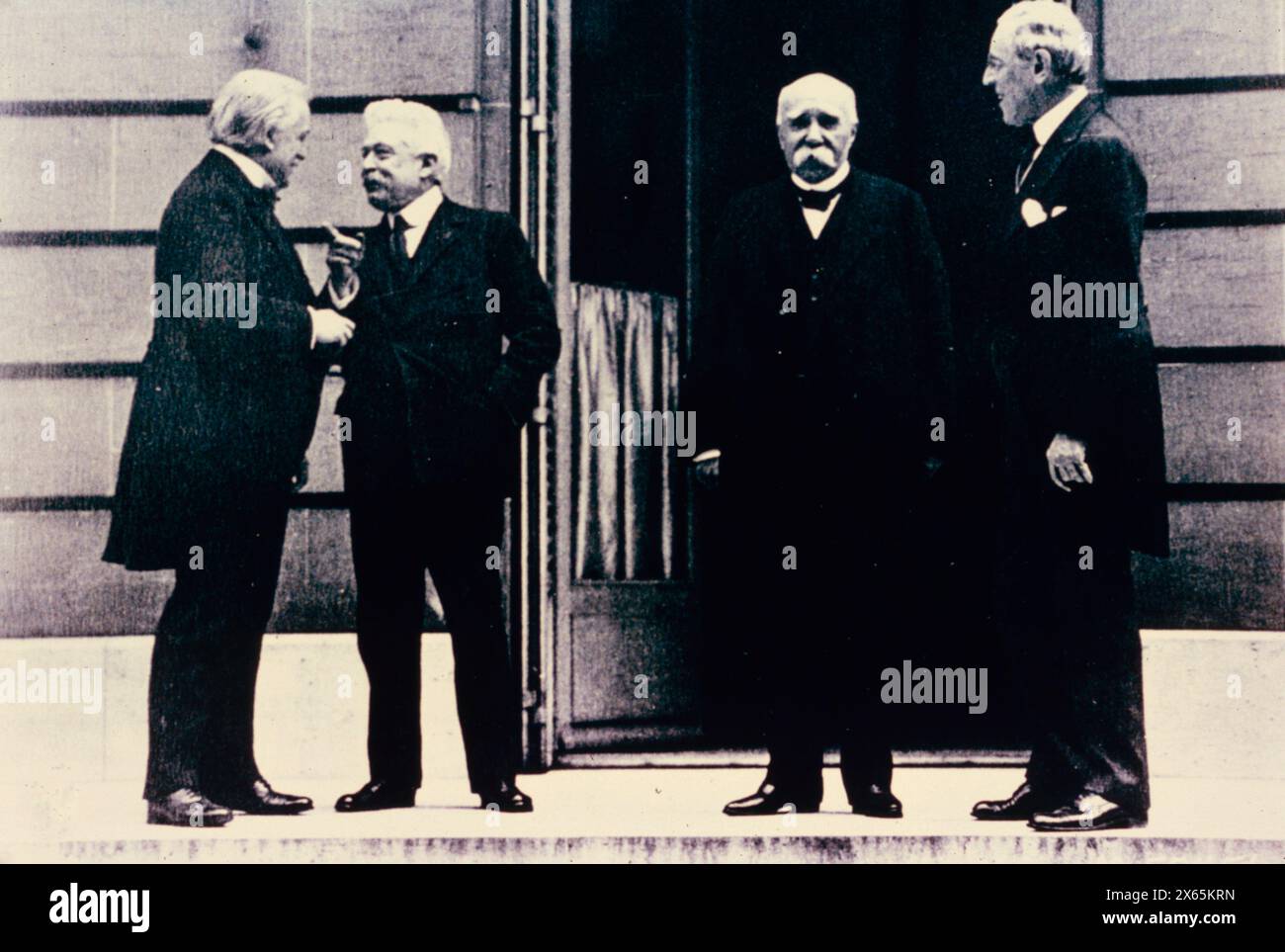 The Big Four at the Paris Peace Conference: British PM David Lloyd ...