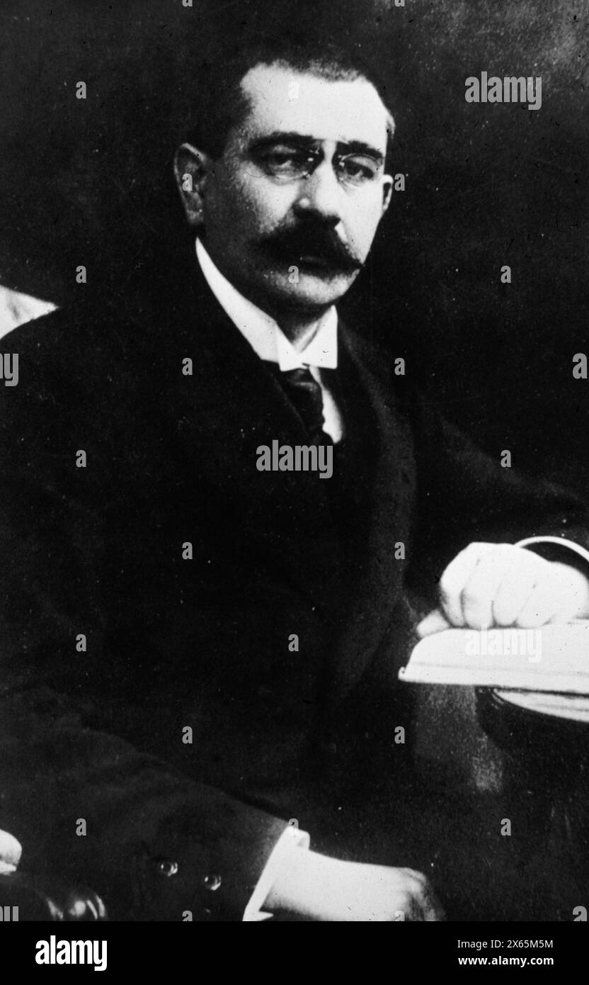 Portrait of German Weimar Republic Minister of Defense Gustav Noske ...