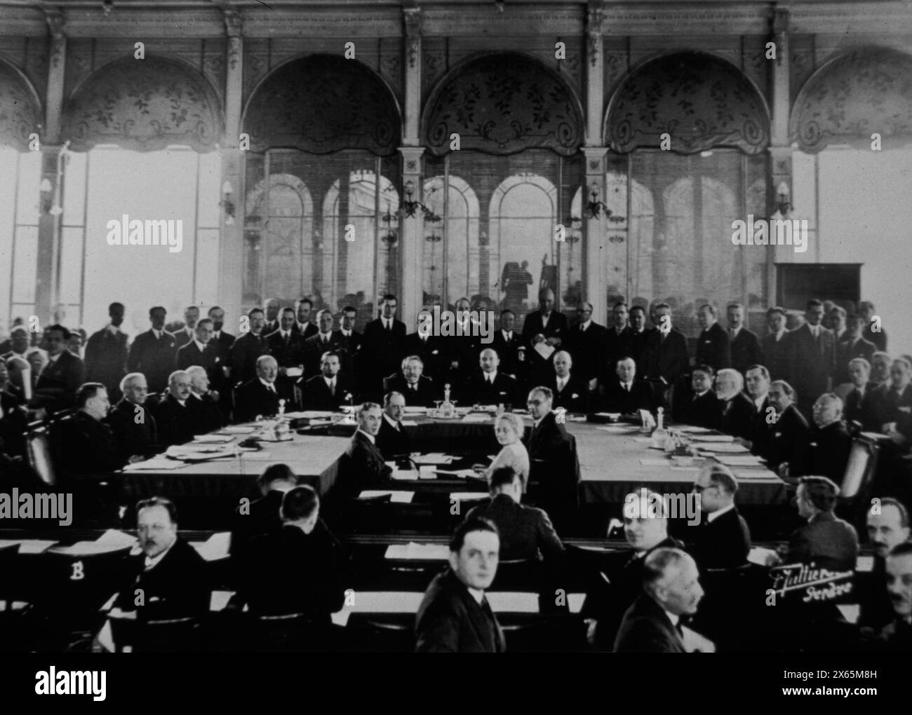 A session of the League of Nations, Geneva, Switzerland 1930s Stock ...