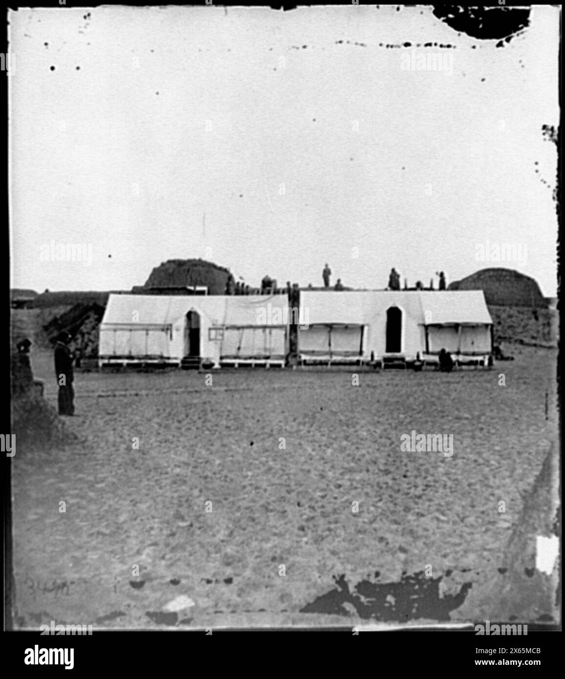 Morris Island, S.C. Quarters of Federal garrison inside Fort Wagner ...