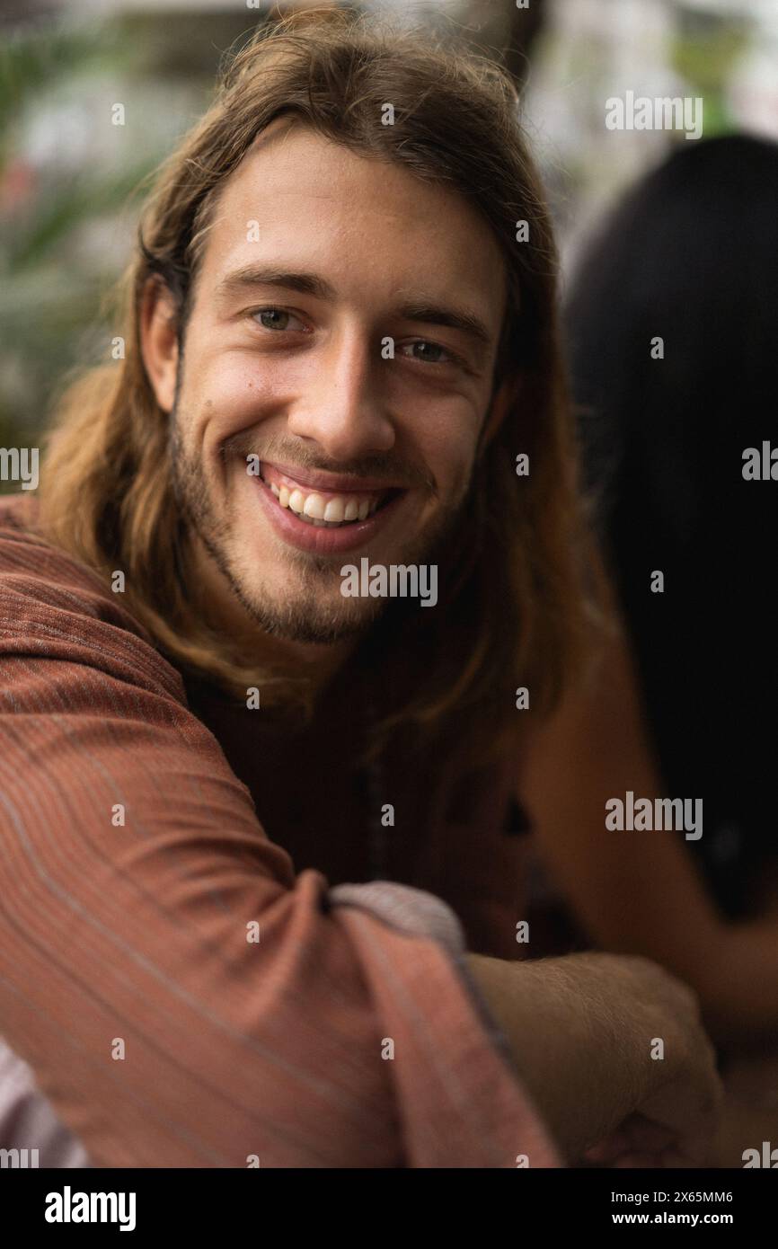 Handsome happy man smiling, Bali Stock Photo - Alamy