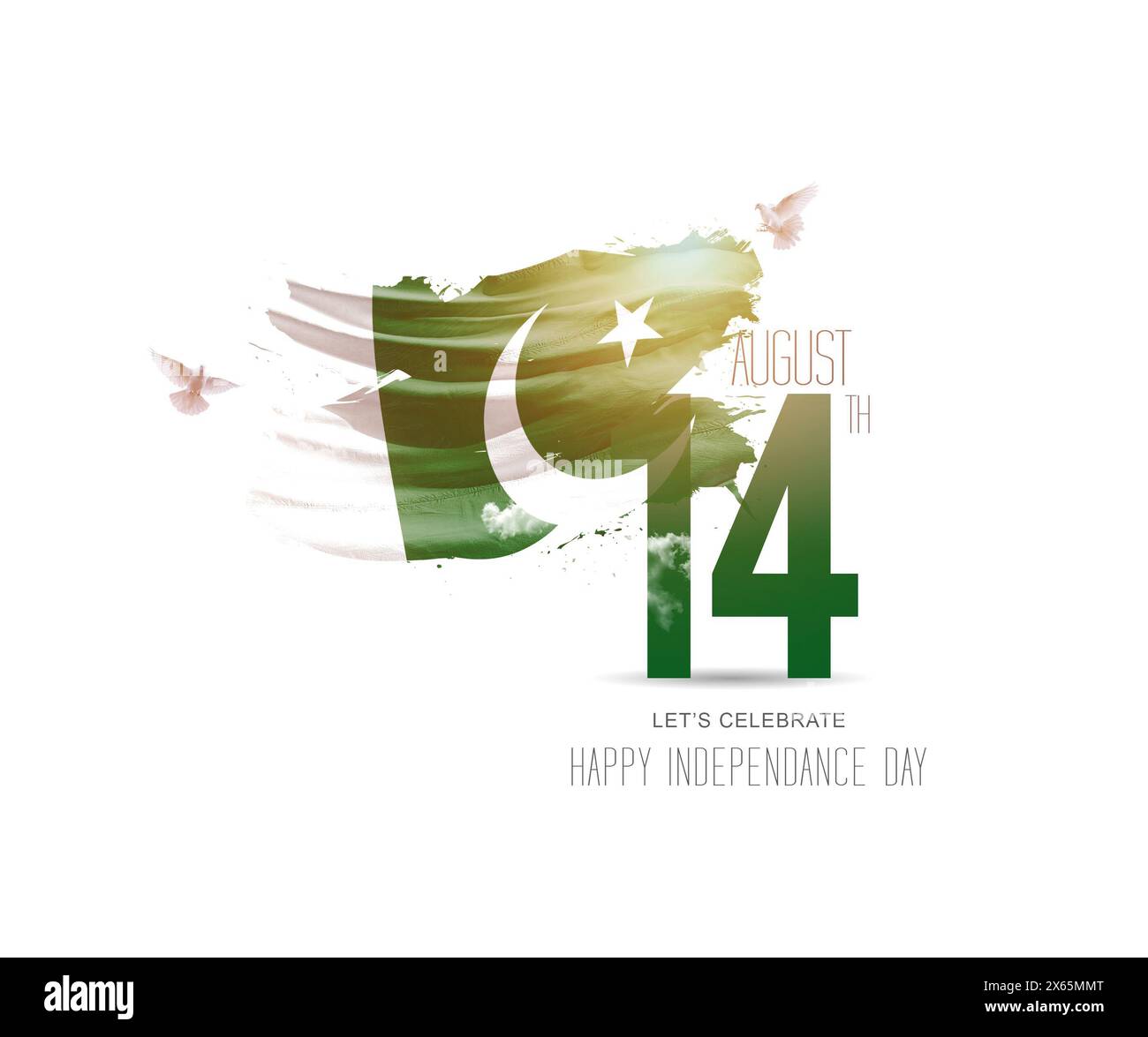 Aug 14th Independence day creative art Stock Photo - Alamy