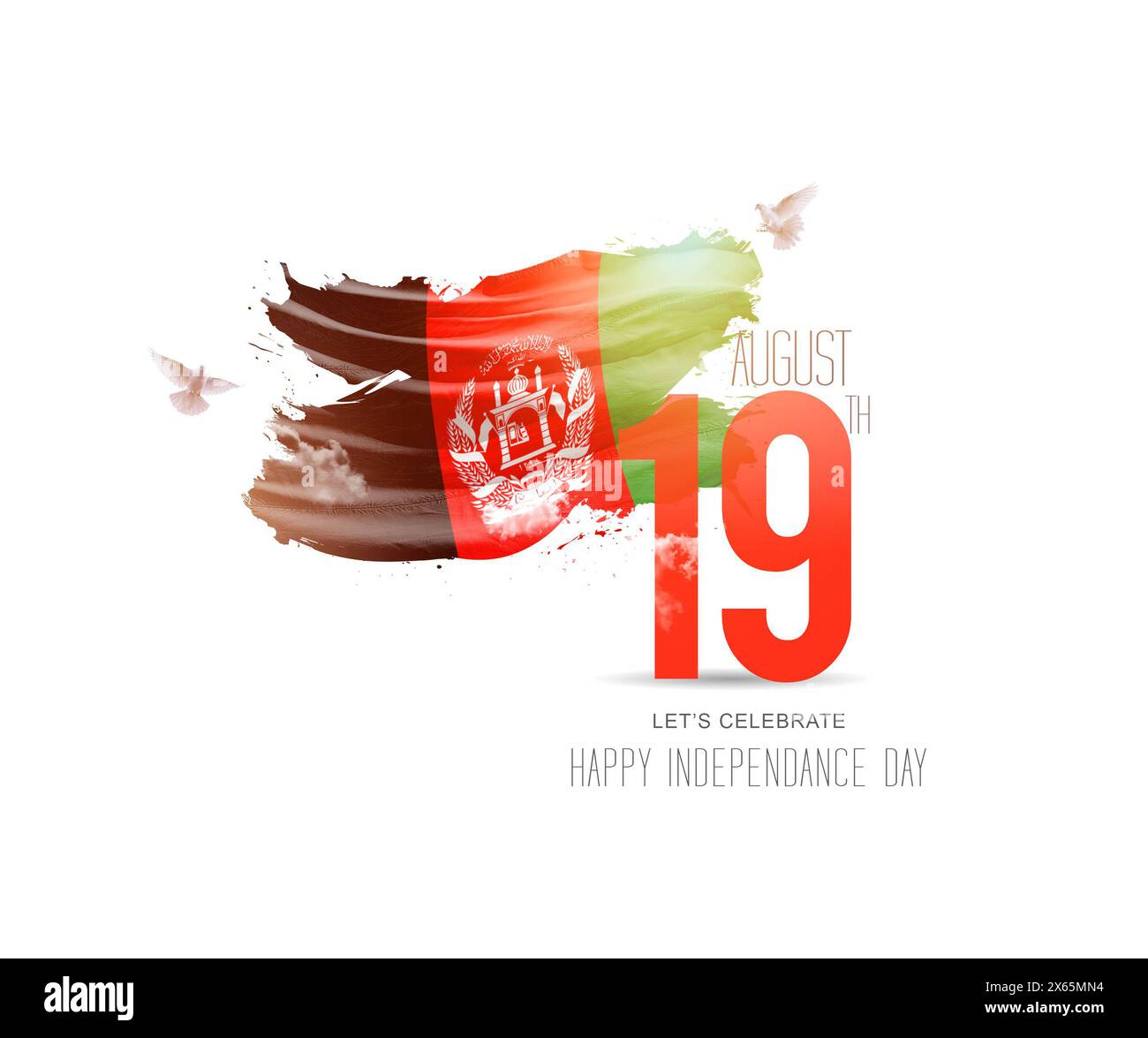 Afghanistan Independence day creative art Stock Photo - Alamy