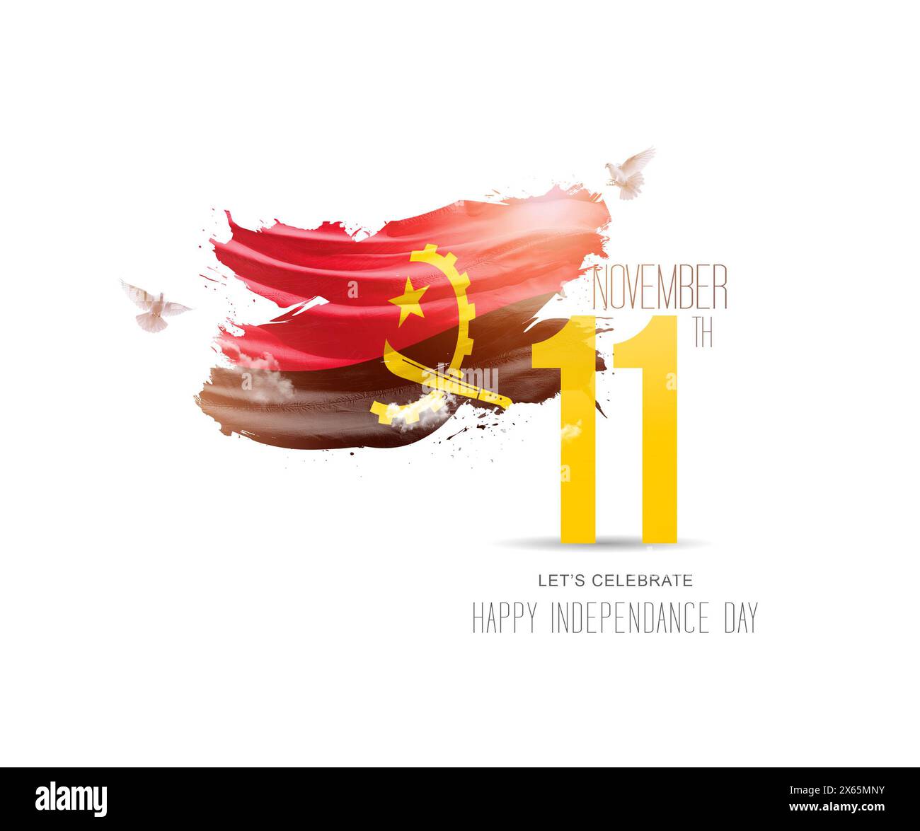 Angola Independence day creative art Stock Photo - Alamy