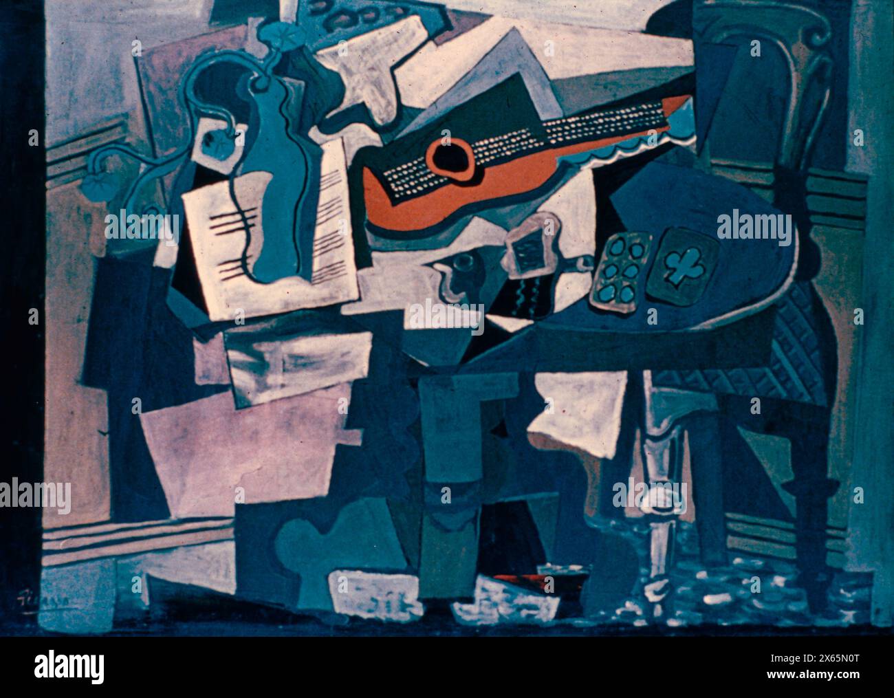 Still Life, painting by Spanish artist Pablo Picasso, 1918 Stock Photo ...