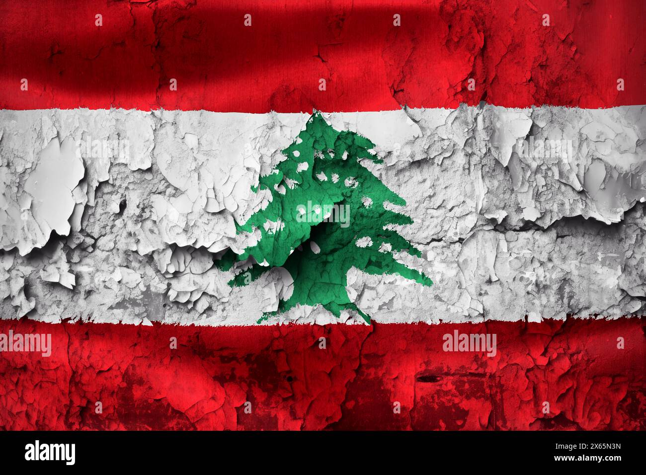 3D-Illustration of a Lebanon flag - realistic waving fabric flag Stock ...